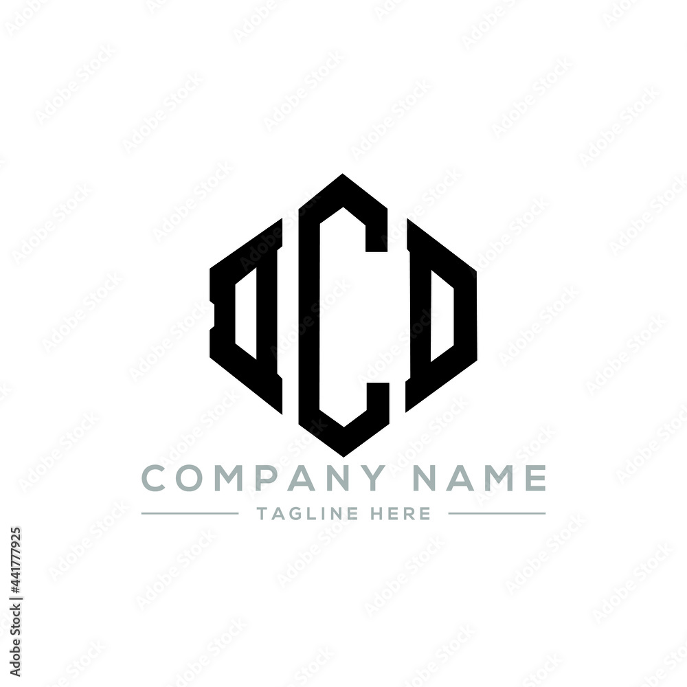 DCD letter logo design with polygon shape. DCD polygon logo monogram ...