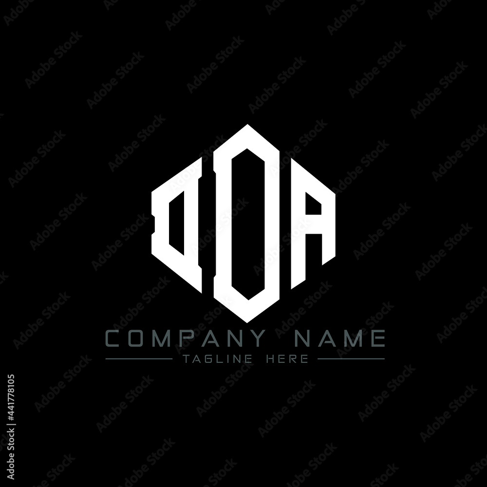 DDA letter logo design with polygon shape. DDA polygon logo monogram ...
