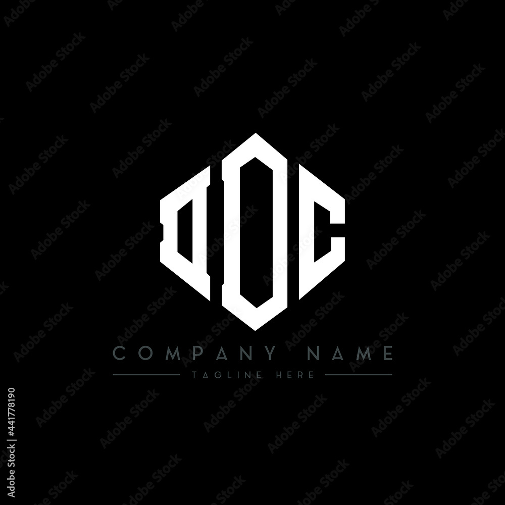 DDC letter logo design with polygon shape. DDC polygon logo monogram ...