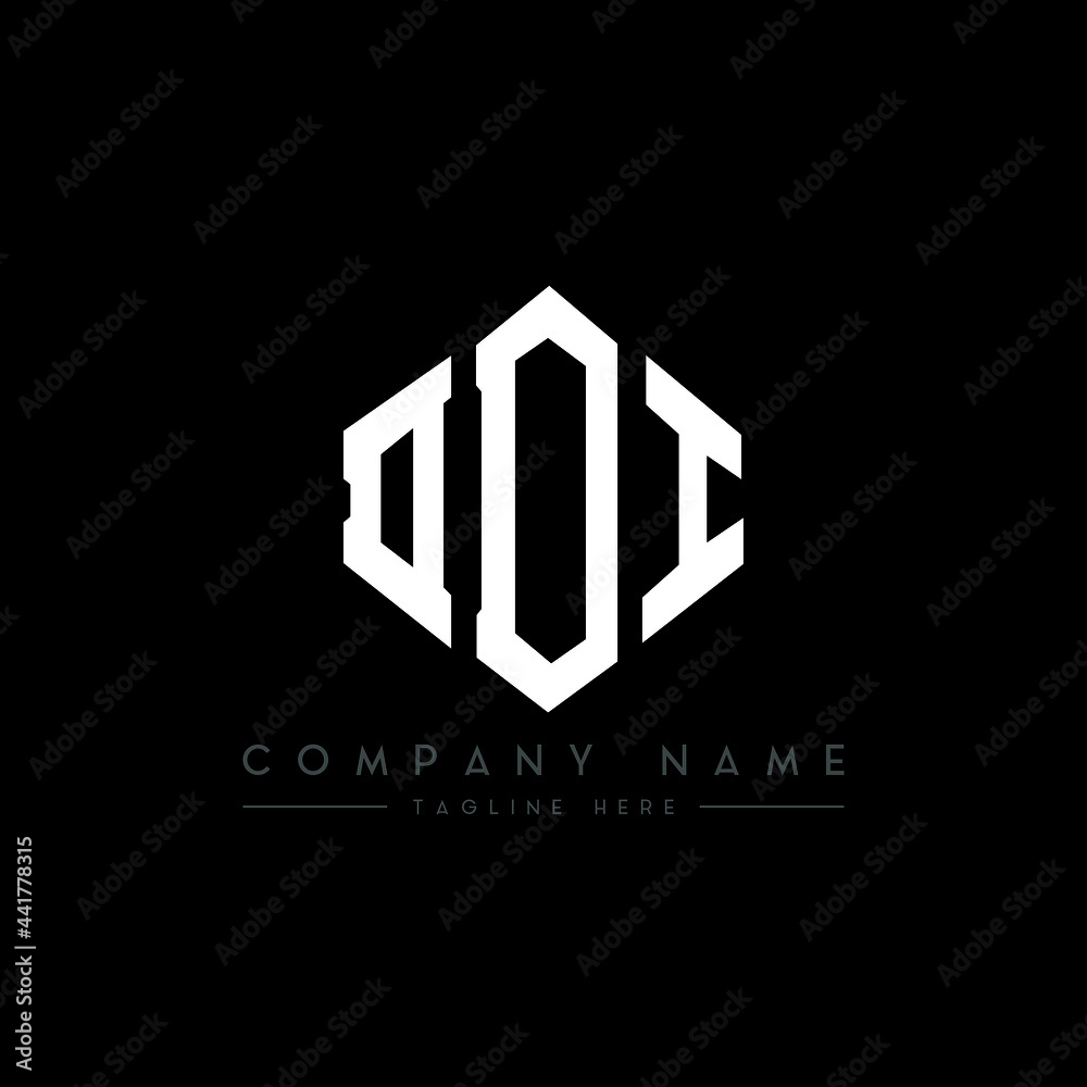 DDI letter logo design with polygon shape. DDI polygon logo monogram ...