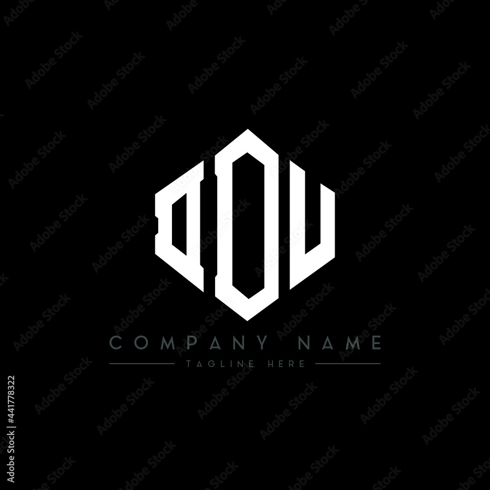 DDU letter logo design with polygon shape. DDU polygon logo monogram ...