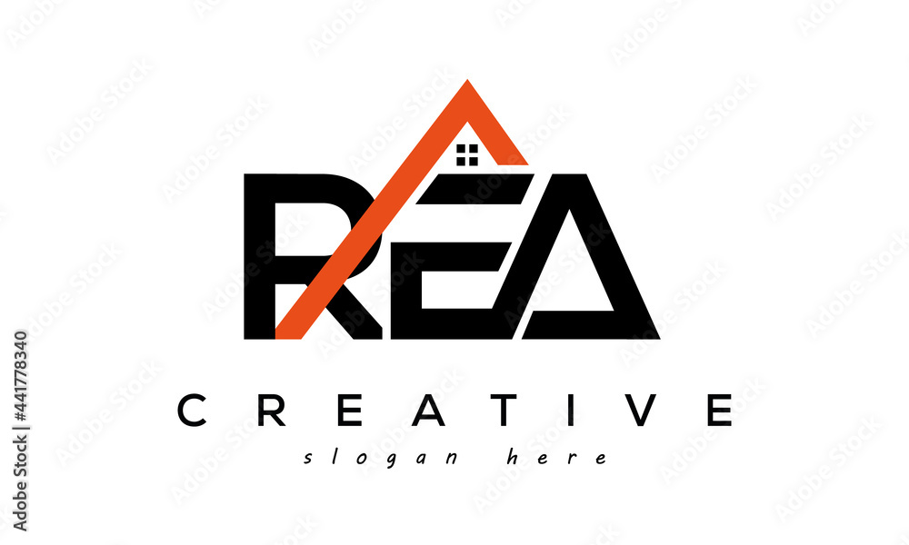 initial REA letters real estate construction logo vector Stock Vector ...