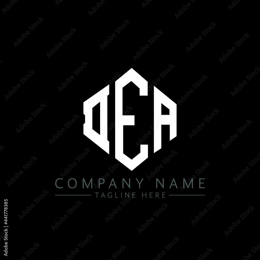 DEA letter logo design with polygon shape. DEA polygon logo monogram ...