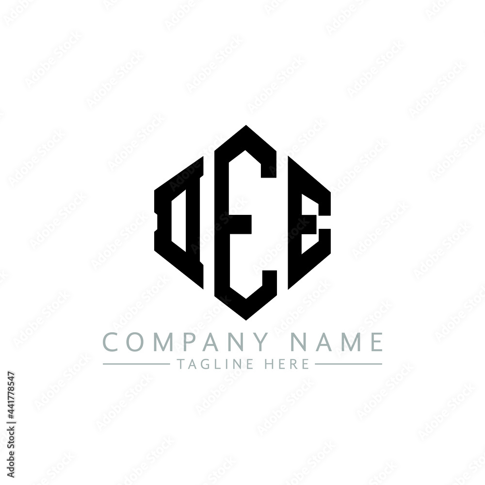 DEE letter logo design with polygon shape. DEE polygon logo monogram ...