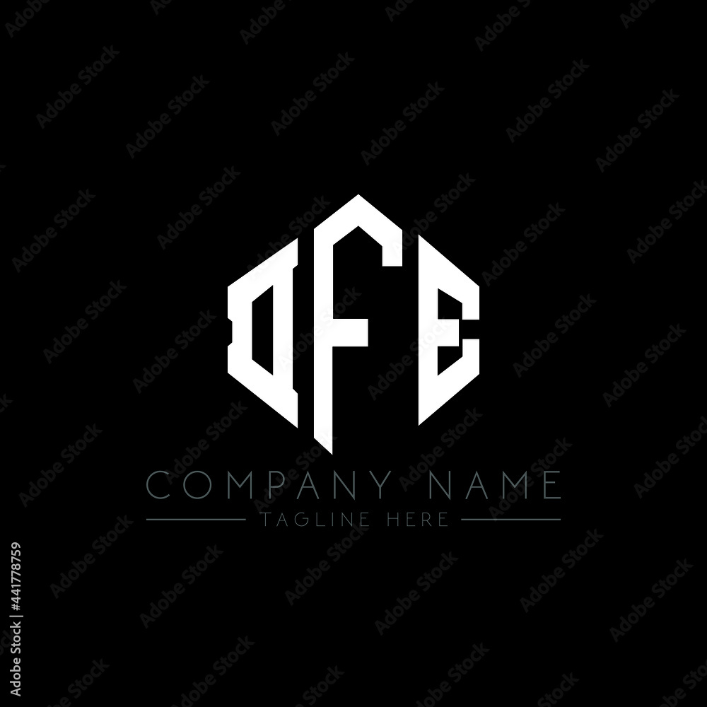 DFE letter logo design with polygon shape. DFE polygon logo monogram ...