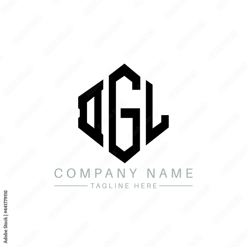DGL letter logo design with polygon shape. DGL polygon logo monogram ...