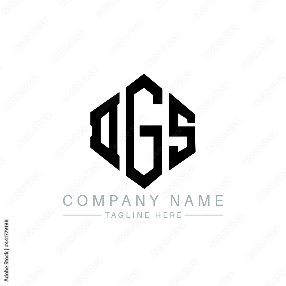 DGS letter logo design with polygon shape. DGS polygon logo monogram ...