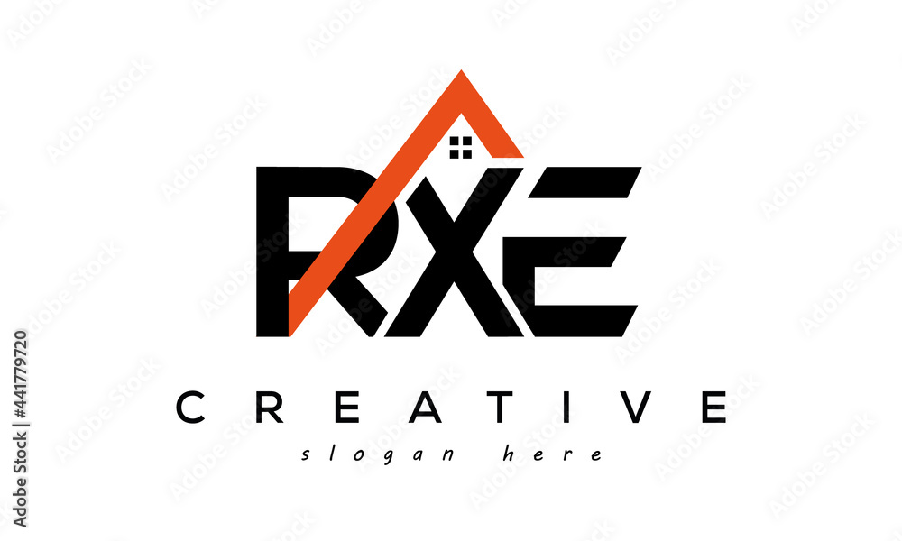 initial RXE letters real estate construction logo vector Stock Vector ...