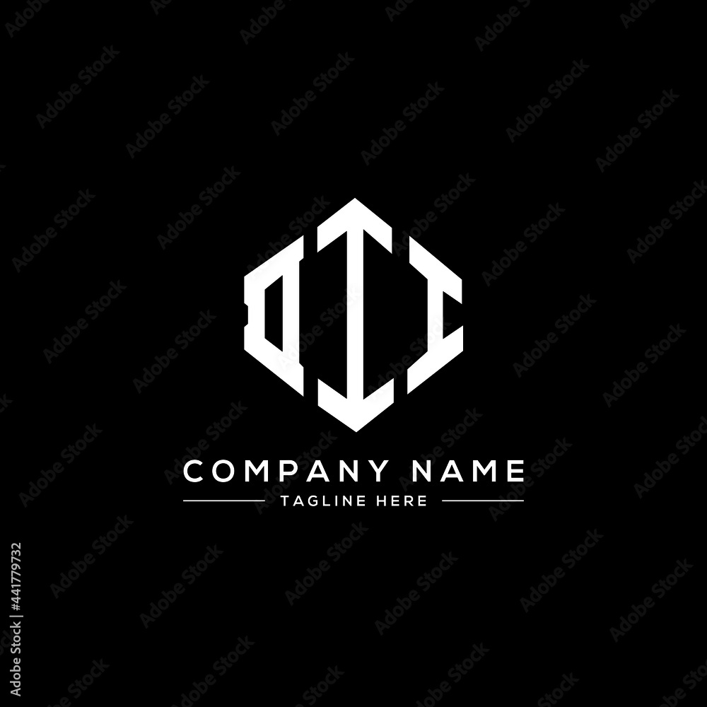 DII letter logo design with polygon shape. DII polygon logo monogram ...