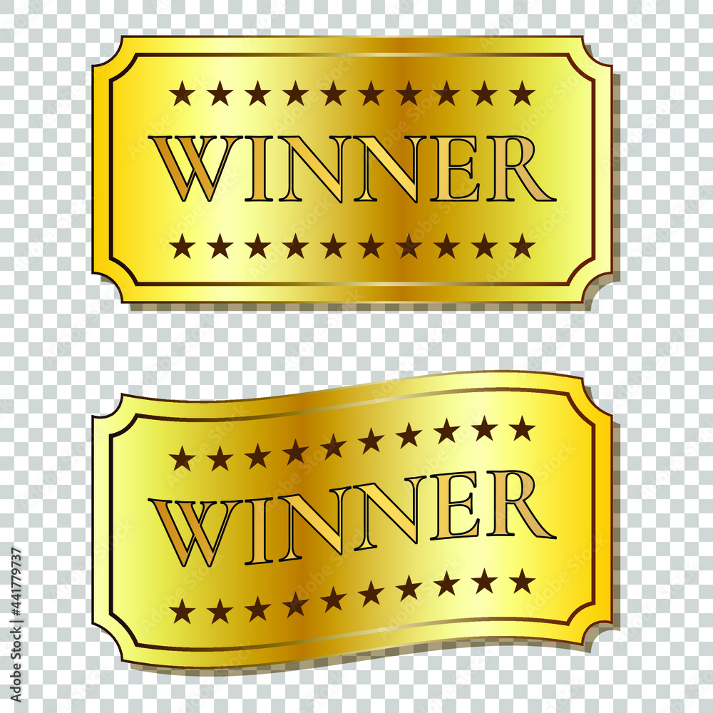 Golden Ticket on transparent background Stock Vector | Adobe Stock