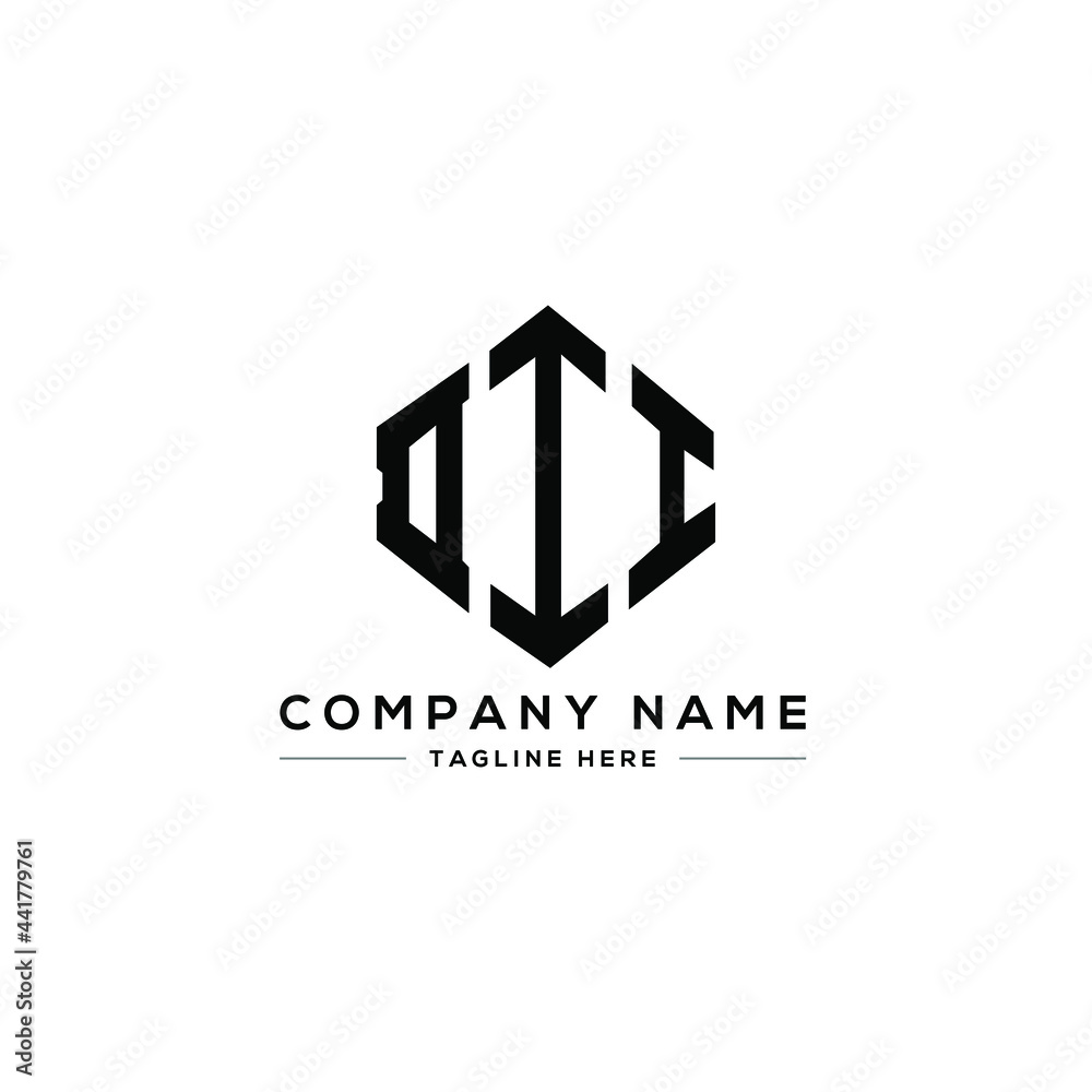 DII letter logo design with polygon shape. DII polygon logo monogram ...