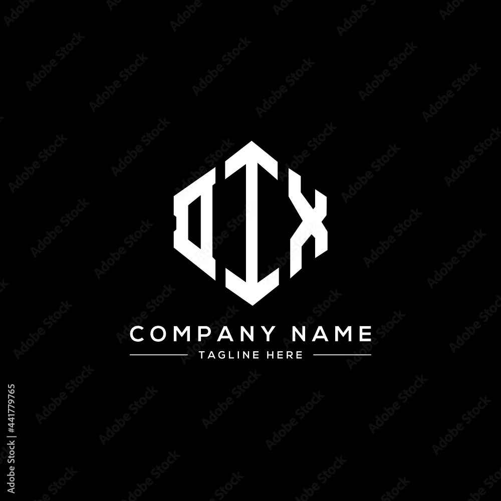 DIX letter logo design with polygon shape. DIX polygon logo monogram ...