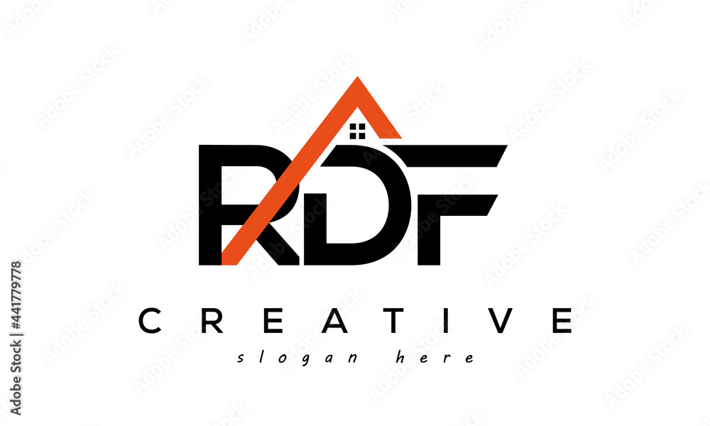 initial RDF letters real estate construction logo vector Stock Vector ...