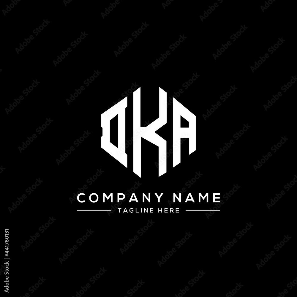 DKA letter logo design with polygon shape. DKA polygon logo monogram ...