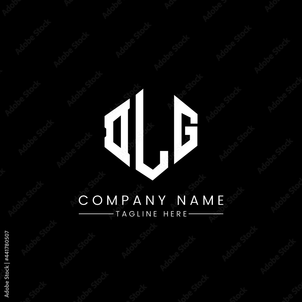 DLG letter logo design with polygon shape. DLG polygon logo monogram ...