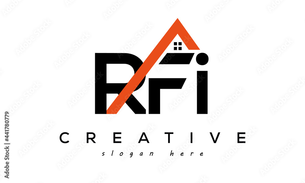 initial RFI letters real estate construction logo vector Stock Vector ...