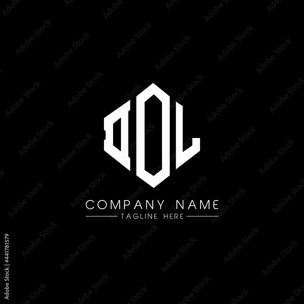 DOL letter logo design with polygon shape. DOL polygon logo monogram ...