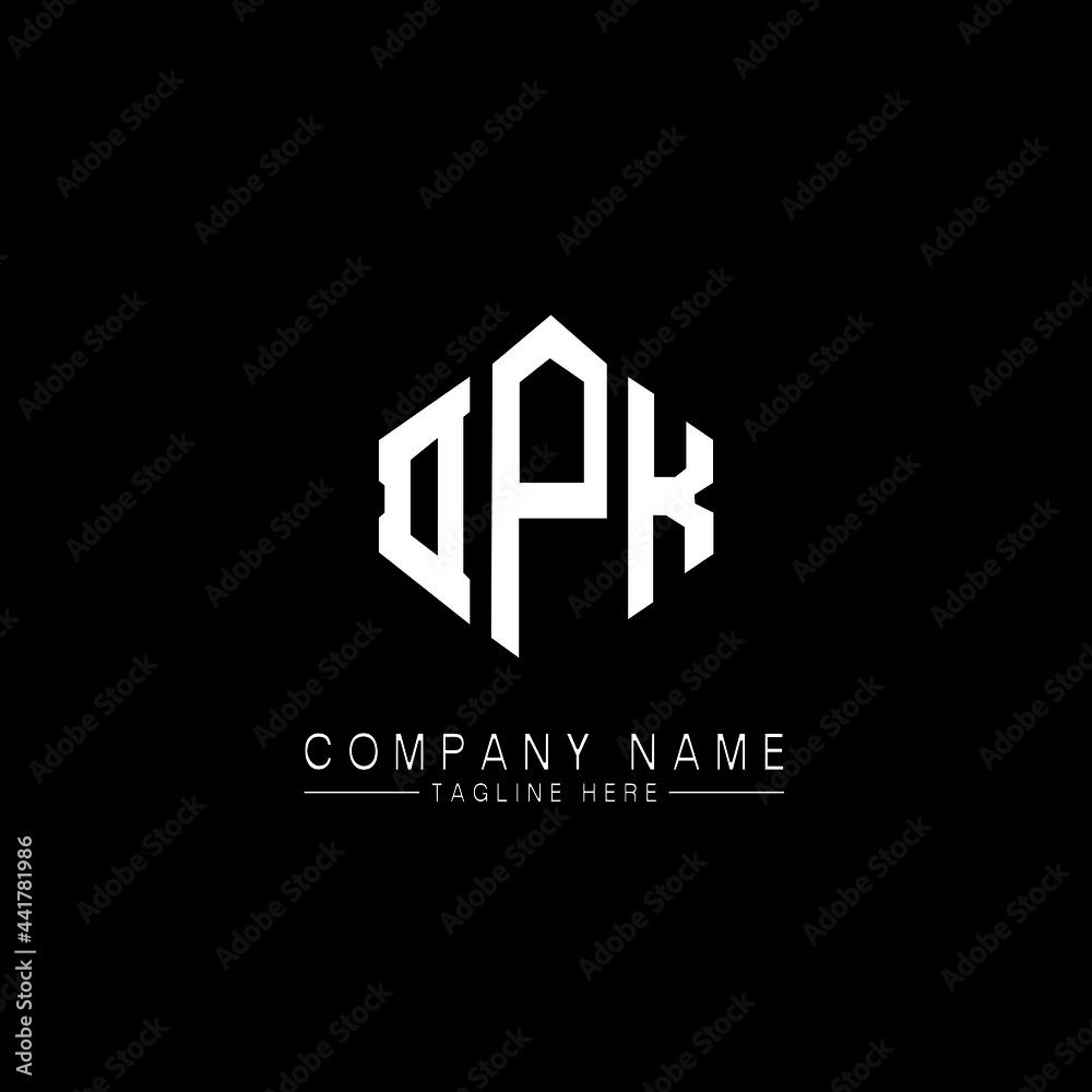 DPK letter logo design with polygon shape. DPK polygon logo monogram ...