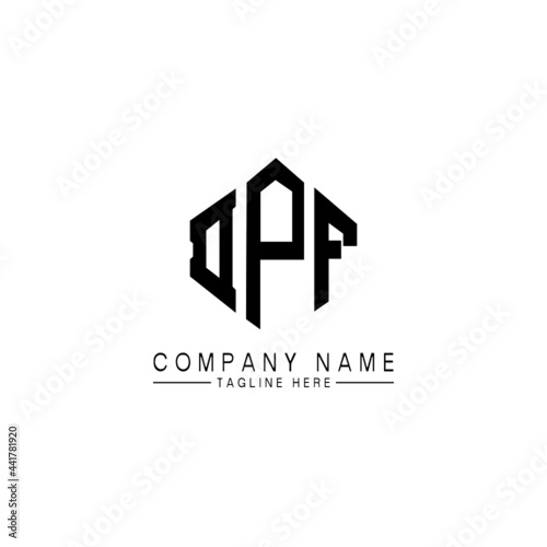 DPF letter logo design with polygon shape. DPF polygon logo monogram ...