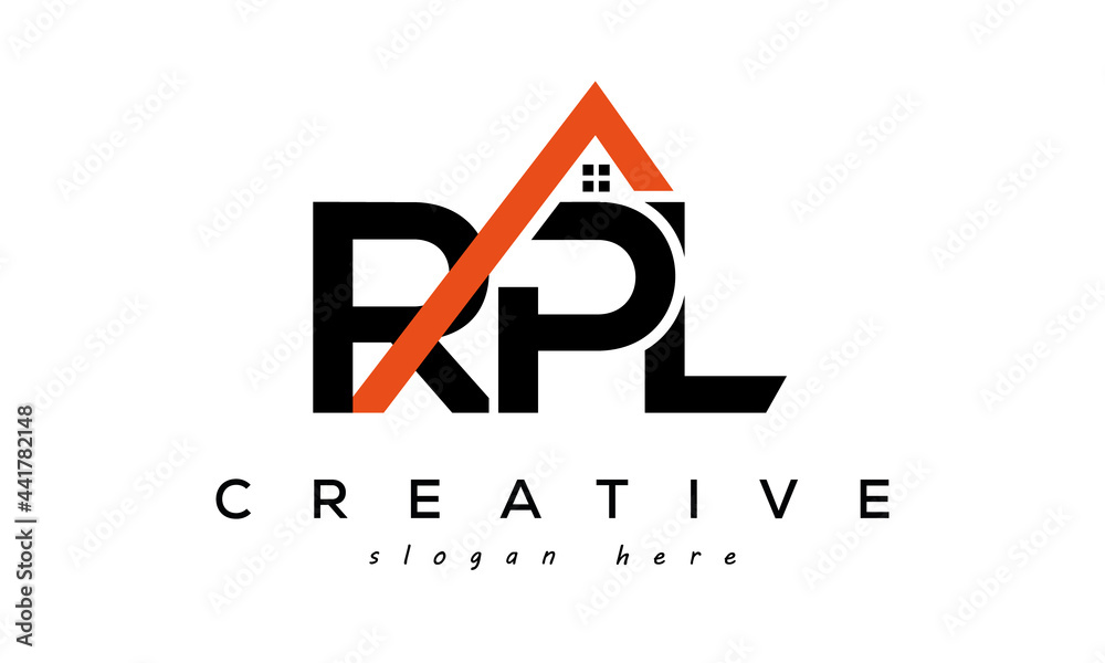 initial RPL letters real estate construction logo vector Stock Vector ...