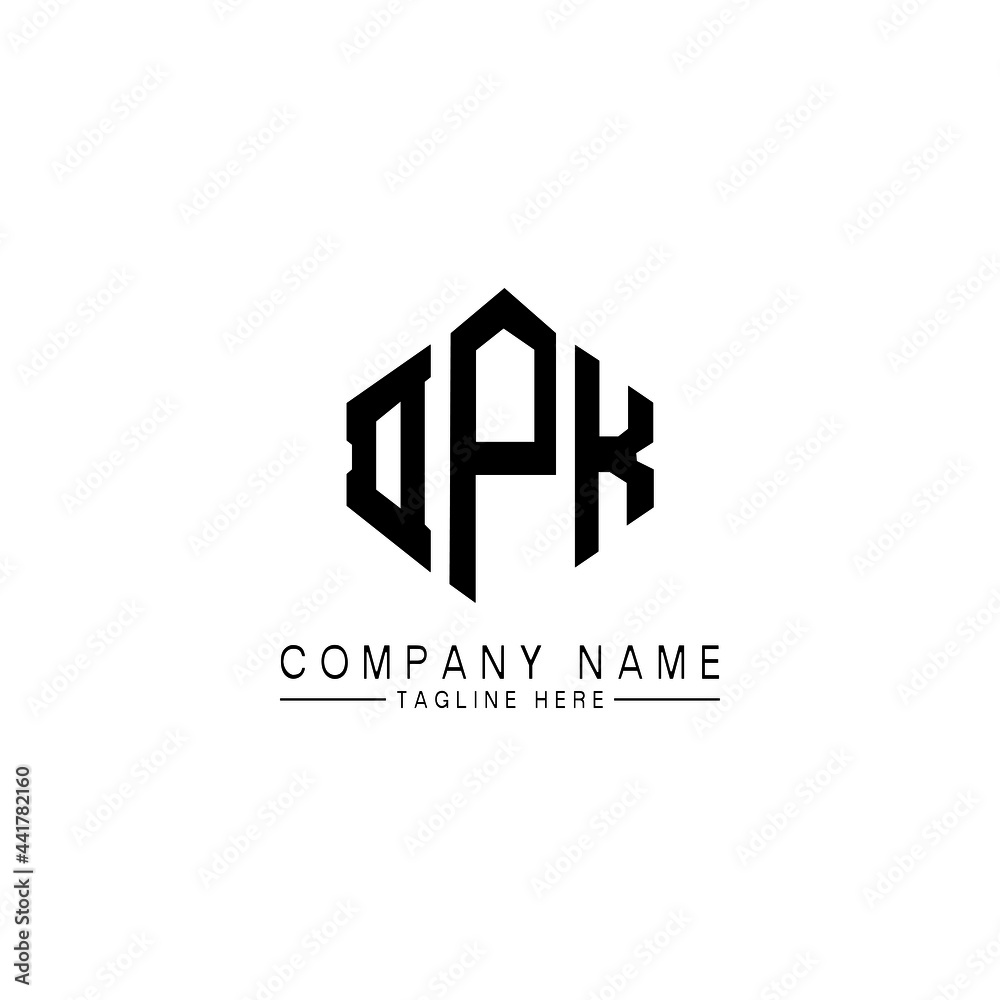 DPK letter logo design with polygon shape. DPK polygon logo monogram ...