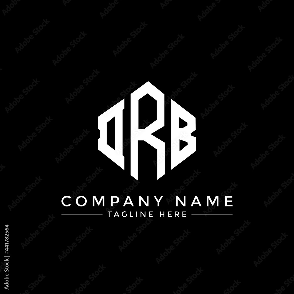 DRB letter logo design with polygon shape. DRB polygon logo monogram ...