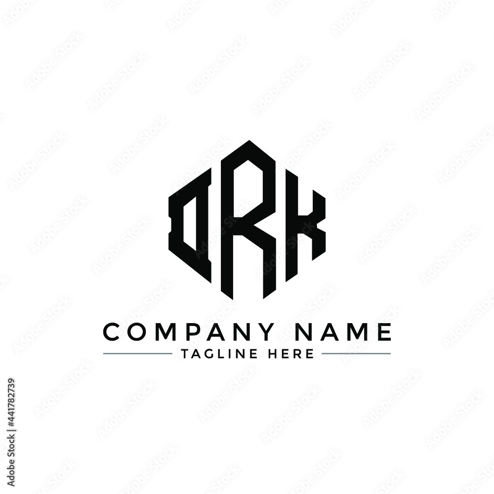 DRK letter logo design with polygon shape. DRK polygon logo monogram ...