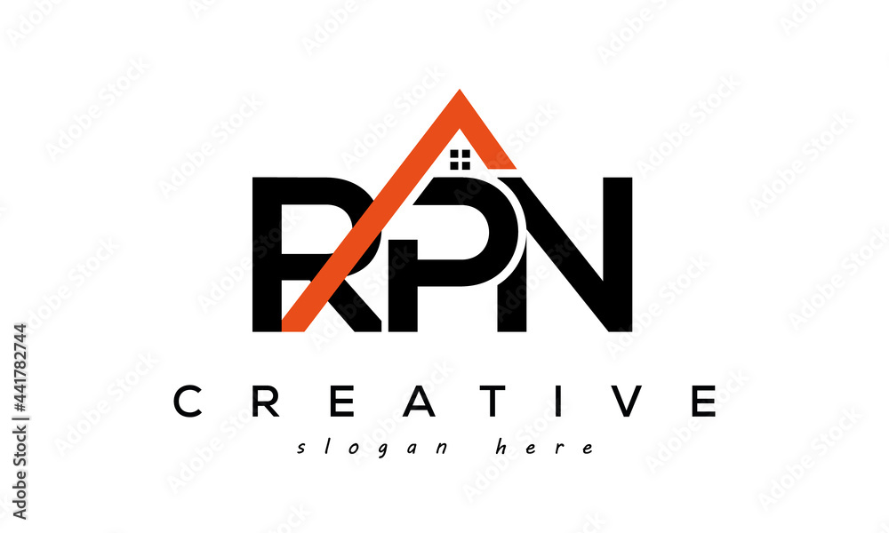 initial RPN letters real estate construction logo vector Stock Vector ...