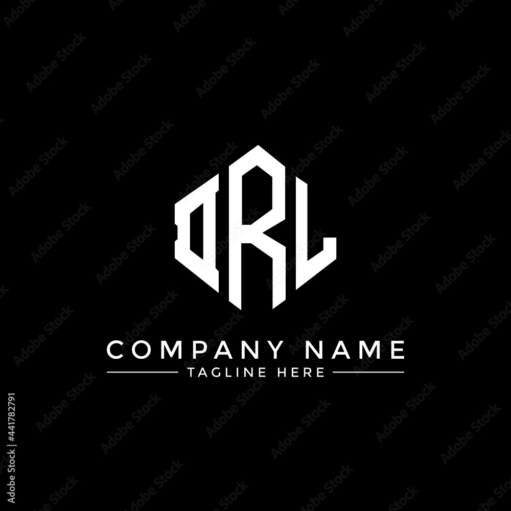 DRL letter logo design with polygon shape. DRL polygon logo monogram ...