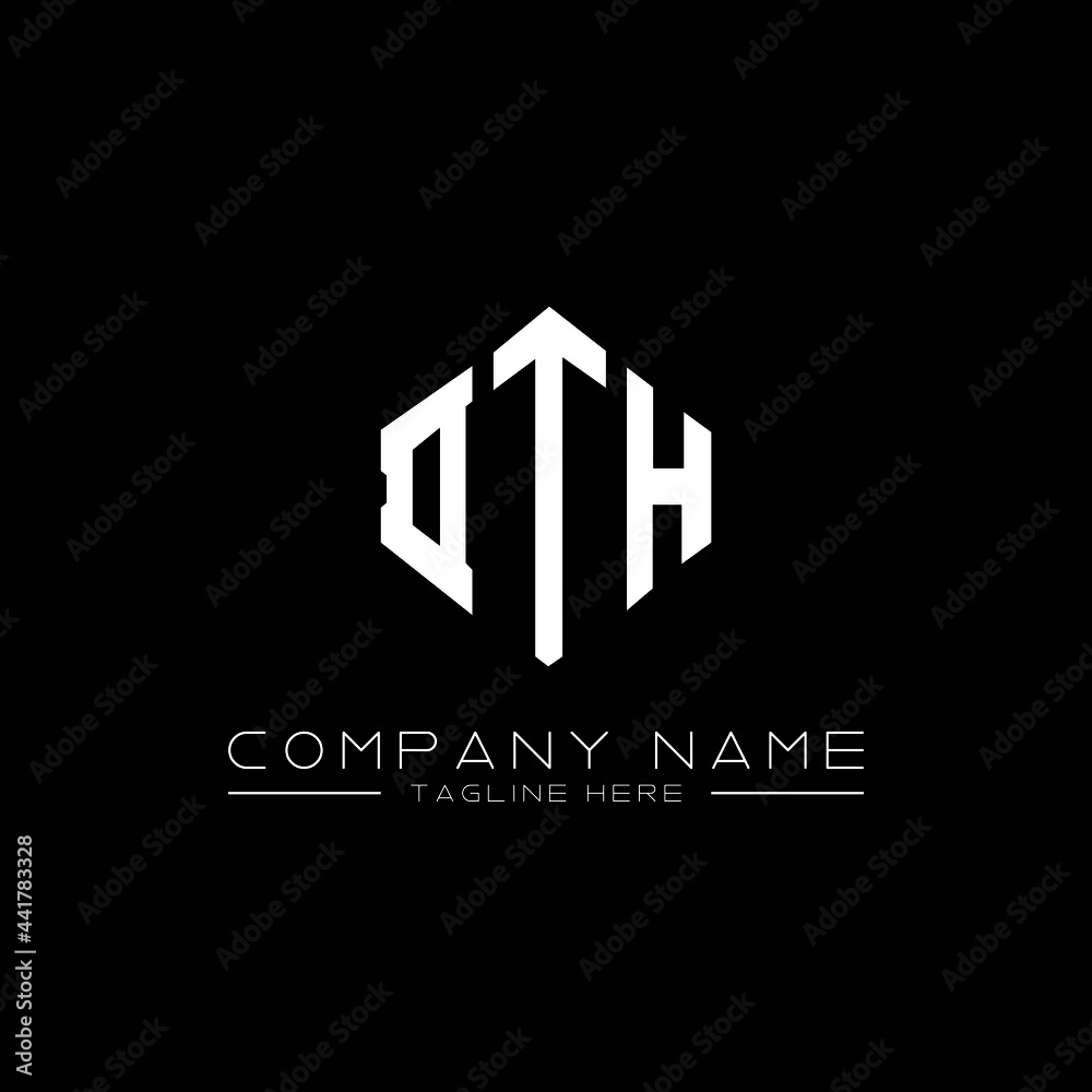 DTH letter logo design with polygon shape. DTH polygon logo monogram ...
