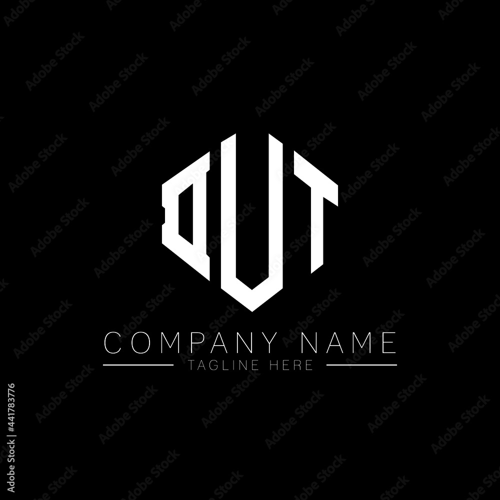 DUT letter logo design with polygon shape. DUT polygon logo monogram ...