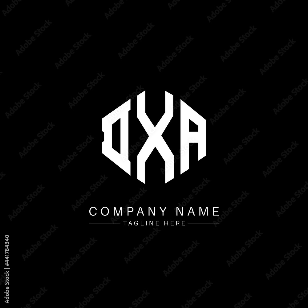 DXA letter logo design with polygon shape. DXA polygon logo monogram ...