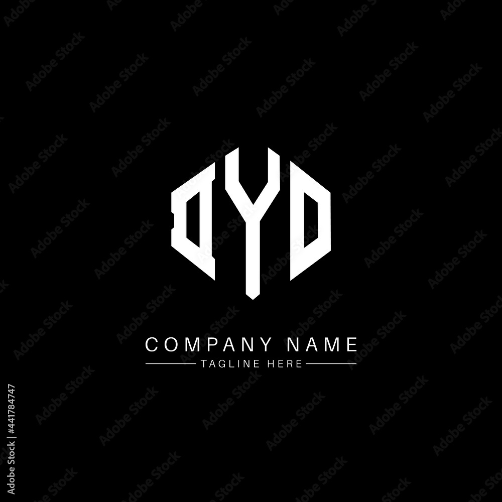 DYO letter logo design with polygon shape. DYO polygon logo monogram ...
