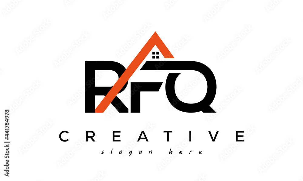 initial RFQ letters real estate construction logo vector Stock Vector ...
