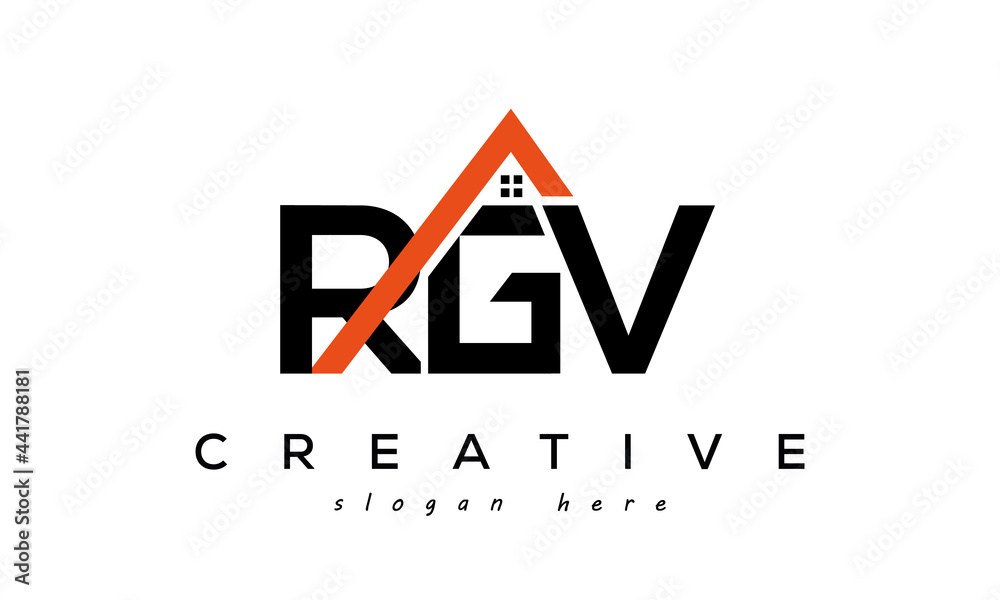initial RGV letters real estate construction logo vector Stock Vector ...