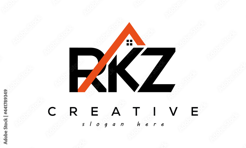 initial RKZ letters real estate construction logo vector Stock Vector ...