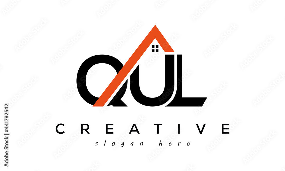 initial QUL letters real estate construction logo vector Stock Vector ...