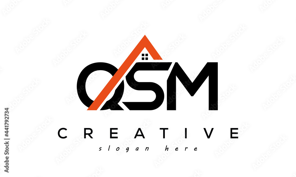 initial QSM letters real estate construction logo vector Stock Vector ...