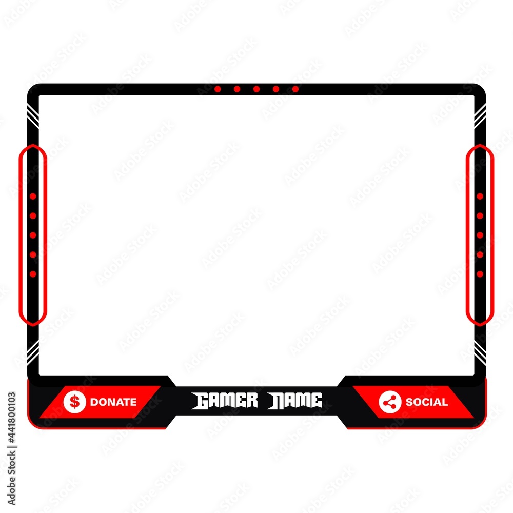 Gaming frame overlay for the live streamer. Gamer overlay for live ...