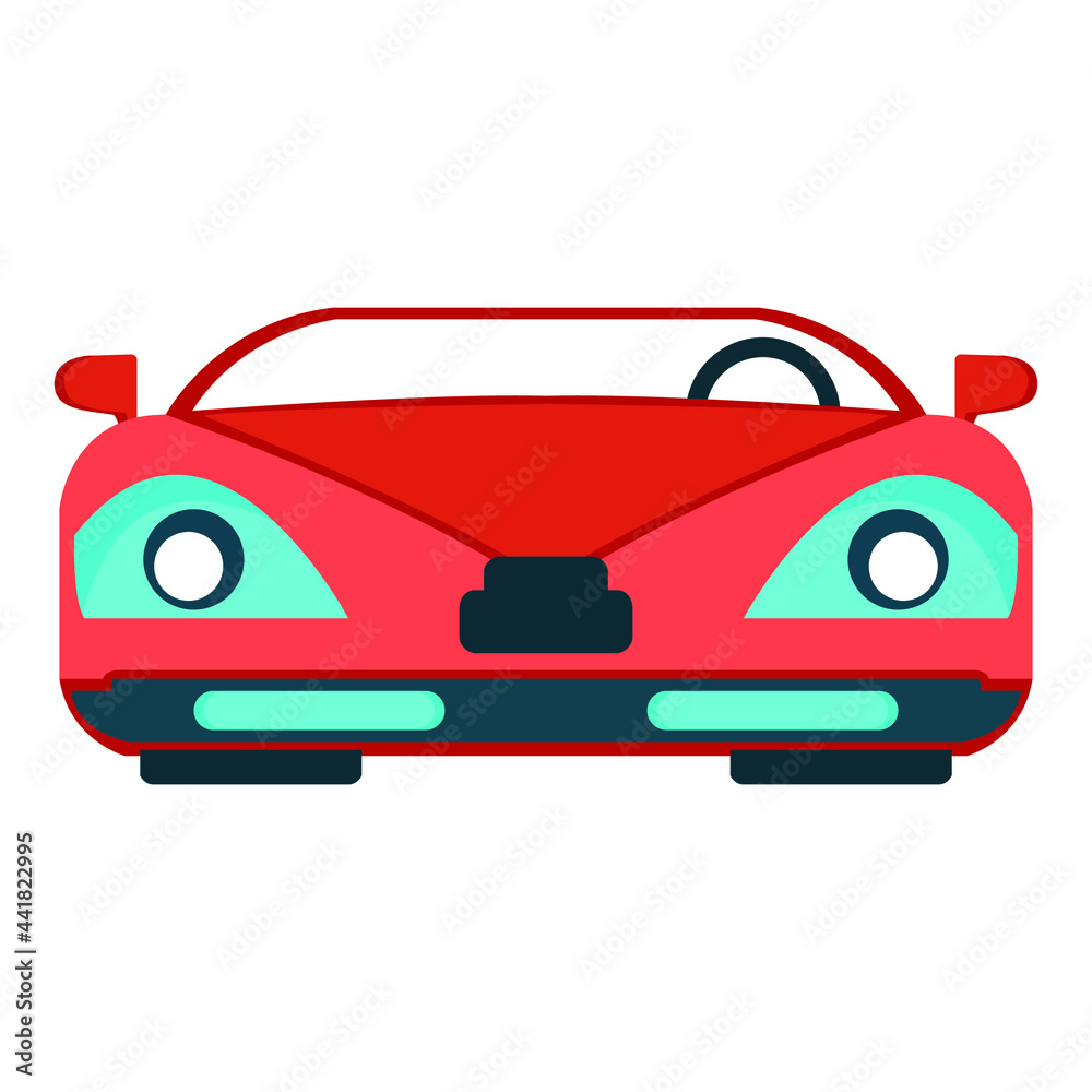 Car front view vector design,simple isolated illustration cartoon ...