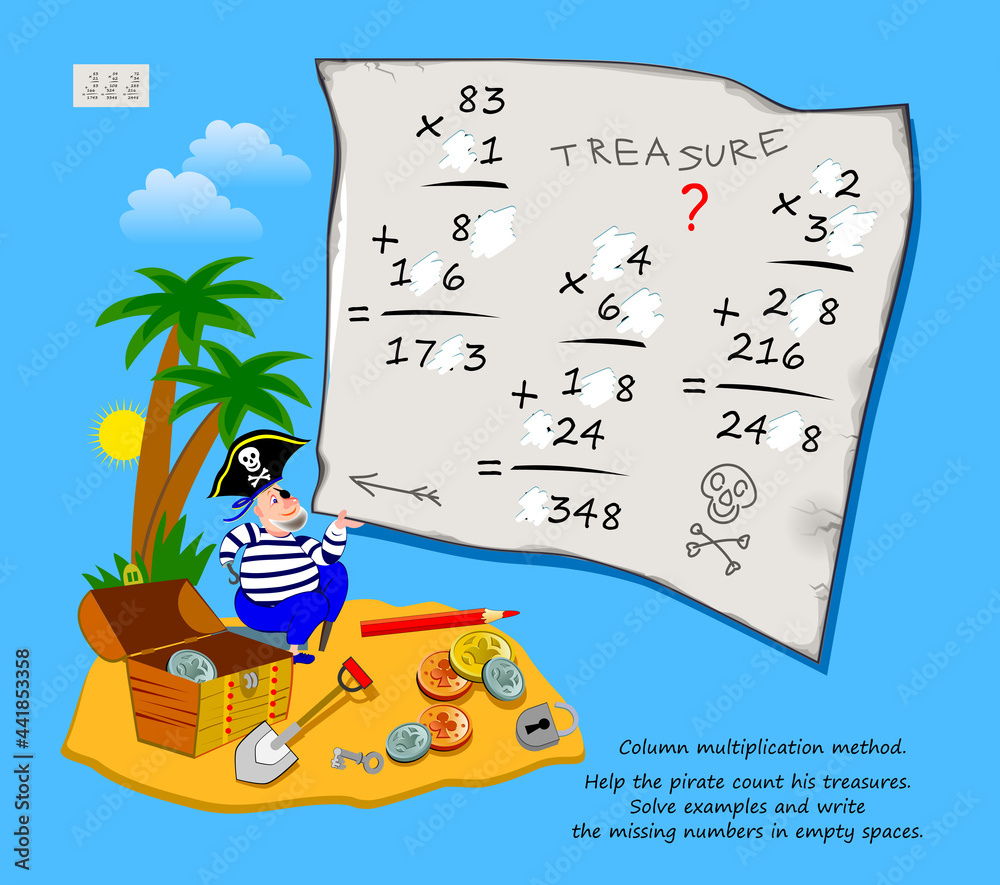 Mathematical logic puzzle game for smartest. Column multiplication ...