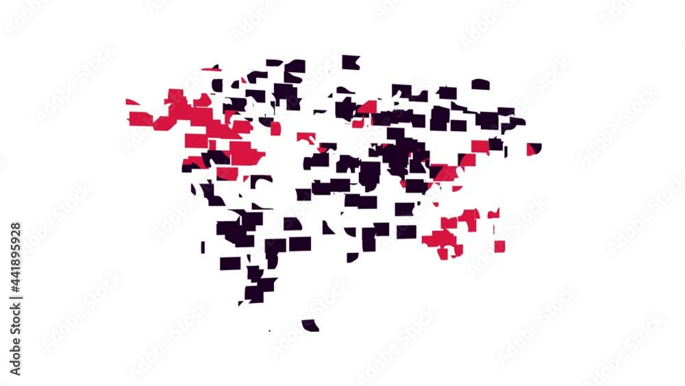 Vidéo Stock World map animation. Animation of connecting all countries ...