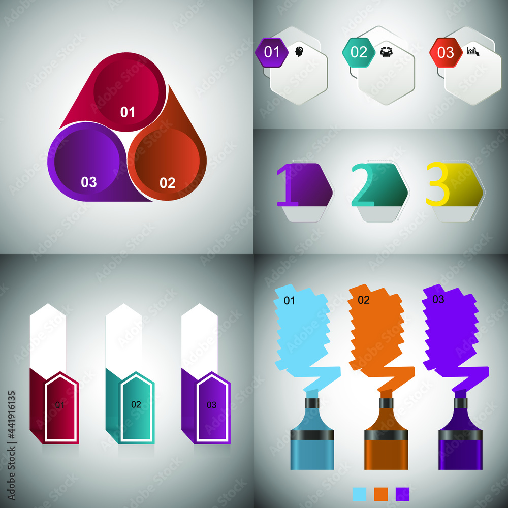 Business data visualization, infographics. The scheme of process of ...
