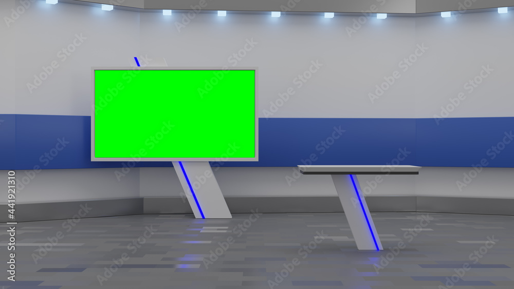 Virtual Studio Greenscreen Set Stock Illustration | Adobe Stock