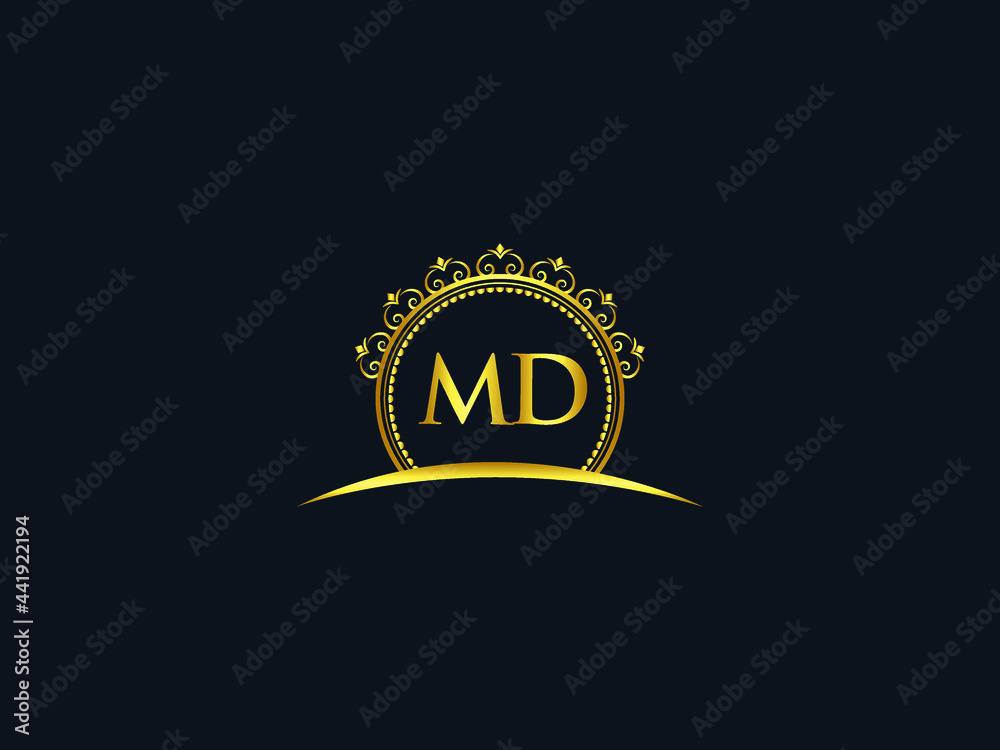 Letter MD Logo, luxury md logo icon vector for modern Hotel, Heraldic ...