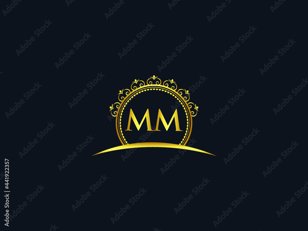 Letter MM Logo, luxury mm logo icon vector for modern Hotel, Heraldic ...