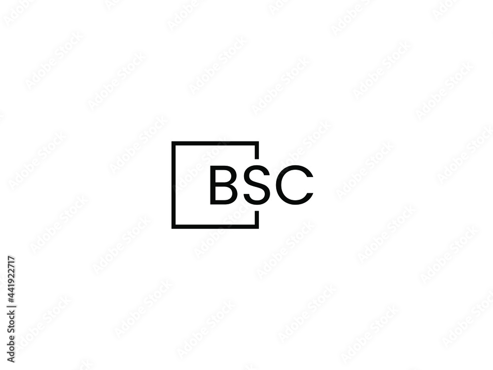 BSC Letter Initial Logo Design Vector Illustration Stock Vector | Adobe ...
