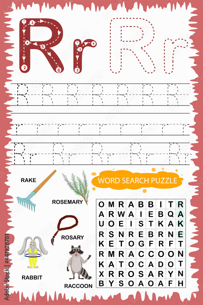 educational worksheet for children learning the English alphabet ...