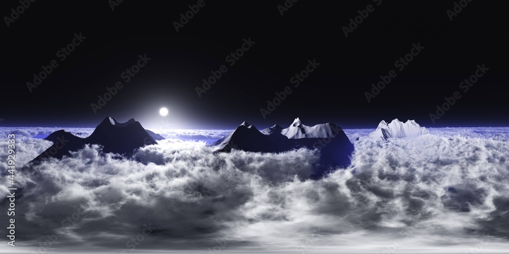 Panorama of clouds, HDRI, environment map , Round panorama, spherical ...