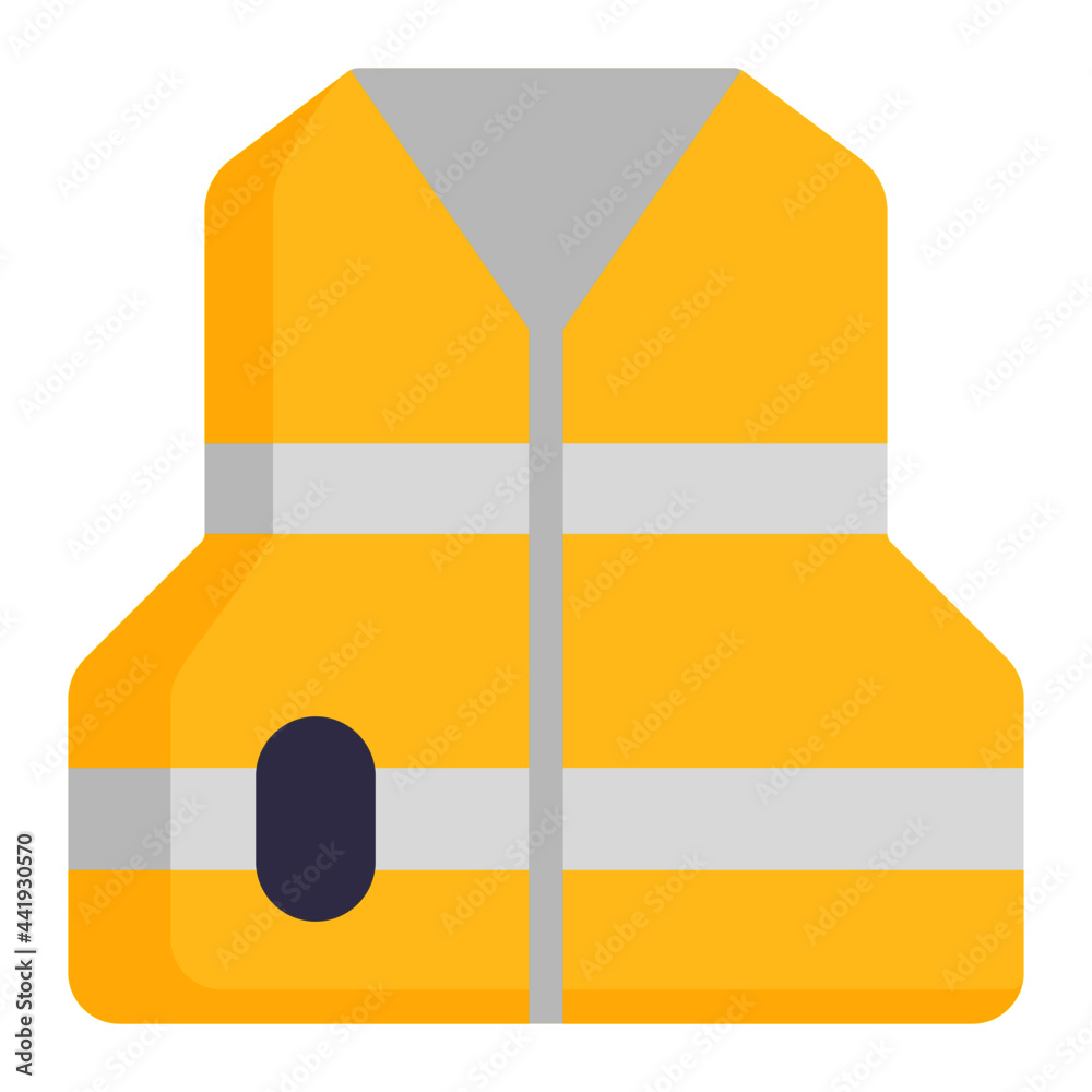 Life vest icon with flat style. Suitable for website design, logo, app ...